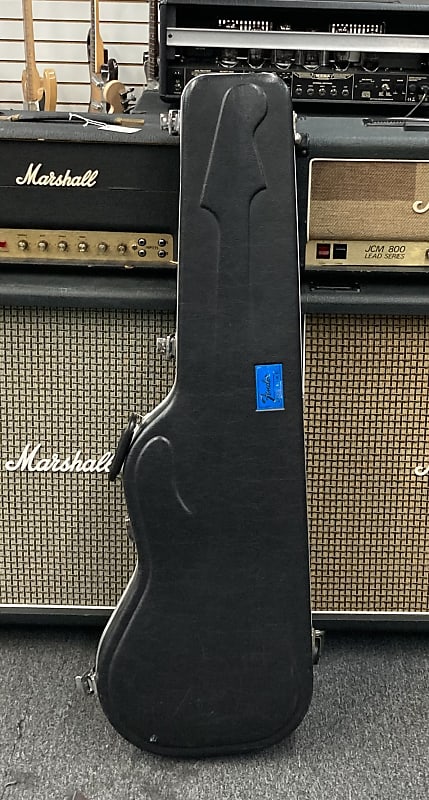 Fender Deluxe Jazz Bass Case 1990s - Black ABS / Blue Badge | Reverb