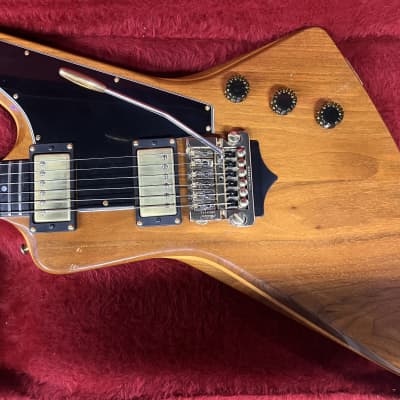 1980 Gibson E2 Explorer - Natural Stain w/ Gold Kahler | Reverb