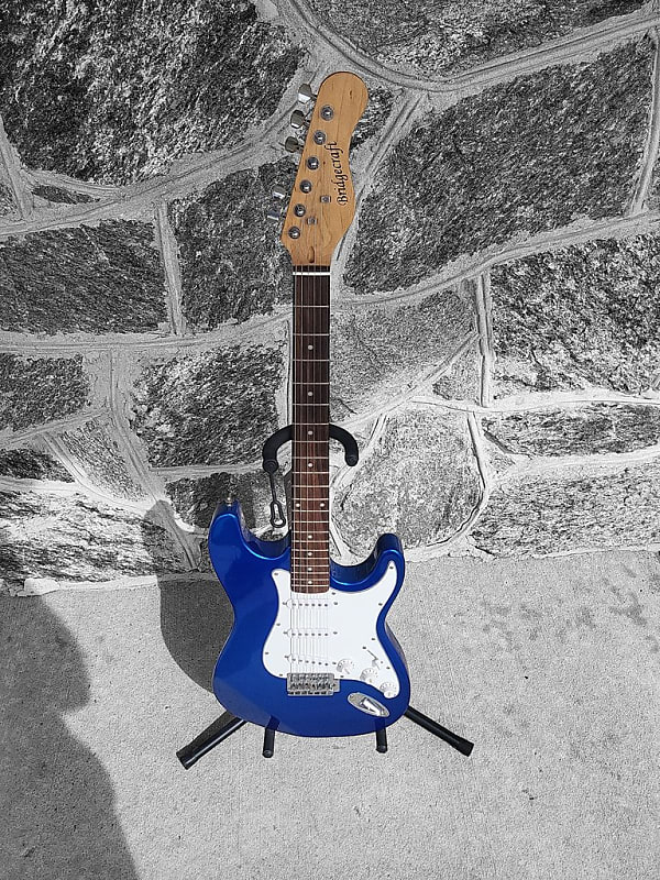 Bridgecraft Strat Style Guitar, Blue | Reverb