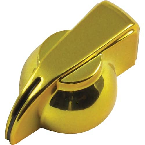 Yellow Gold Knob - Chicken Head, set screw, brass inset | Reverb