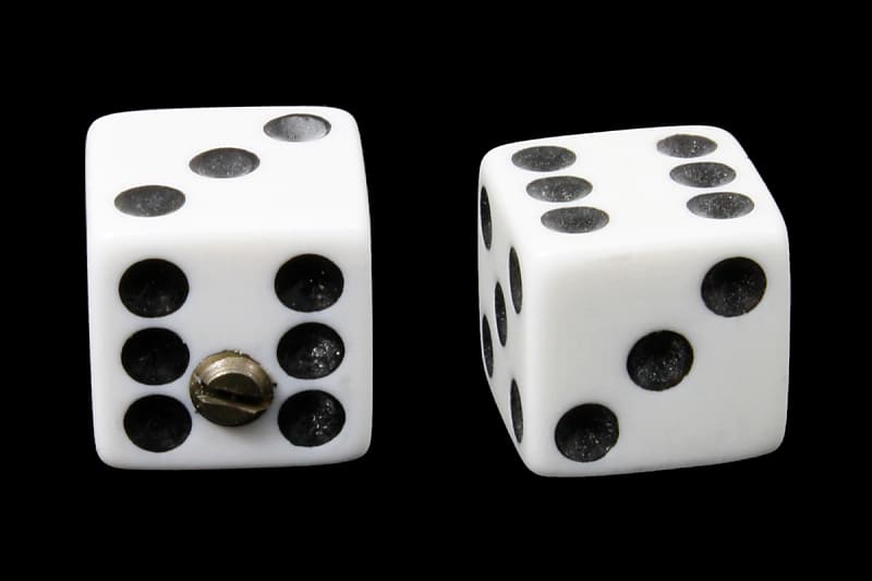 Dice Guitar Knobs Unmatched White | Reverb