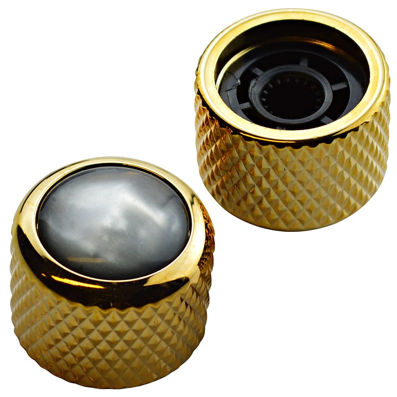 Push-fit Metal Control Knob, Pearl Inlay NP042 | Reverb UK