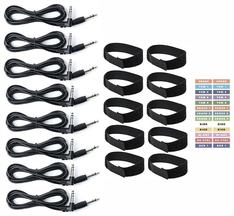 8 Cable Connection Kit for Roland TM-6 PRO Trigger Module | Reverb