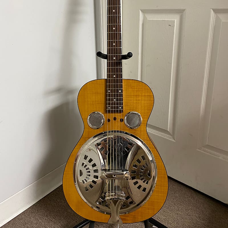 Dobro Hound Dog Round Neck Resonator with Pickup | Reverb