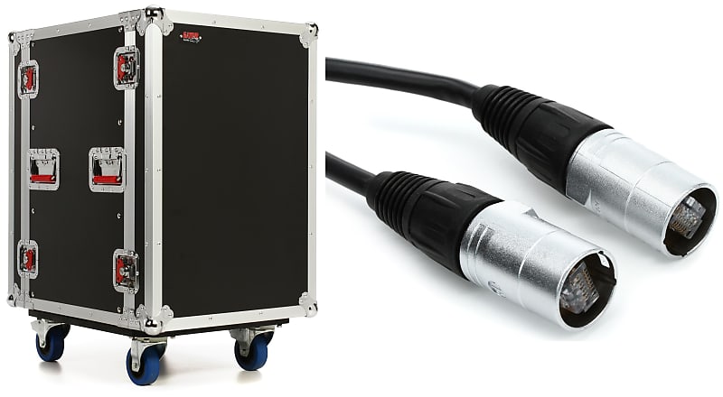 Gator G-TOUR 16U CAST ATA Wood Rack Case with Casters Bundle | Reverb