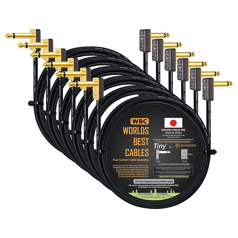 6 Units 4 Foot Pedal Effects Patch Instrument Cable Reverb