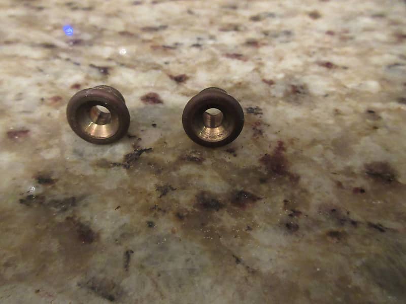 Old Gibson Guitar Brass Gold Strap Buttons Les Paul SG Custom | Reverb