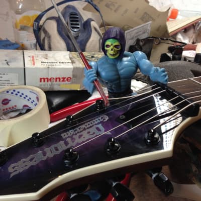 Daemoness Cimmerian baritone 7-string in Skeletorburst | Reverb