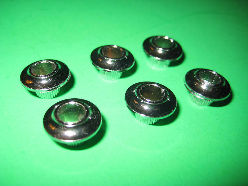 Harmony Chrome Machine Head Bushings for Vintage Style | Reverb