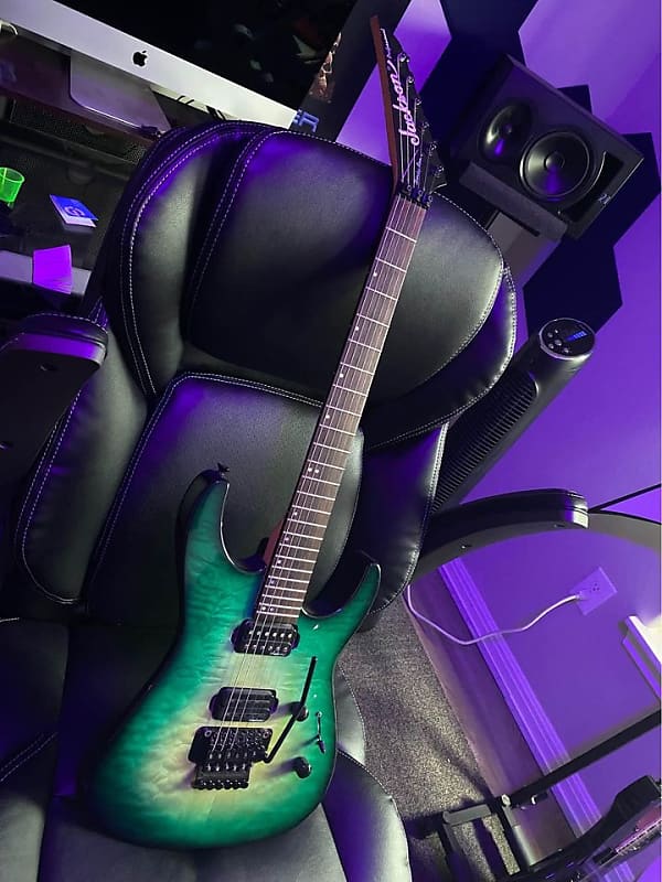 Jackson Dinky rev professional MIJ 1994 - Green Burst | Reverb