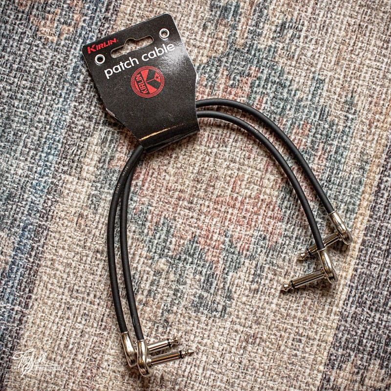 Kirlin 12" Low-Profile Right-Angle Patch Cables - Black | Reverb