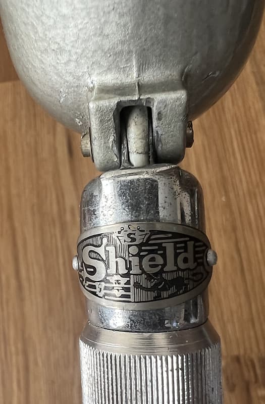 Vintage Shield Bullet Microphone & Snyder Stand | Reverb
