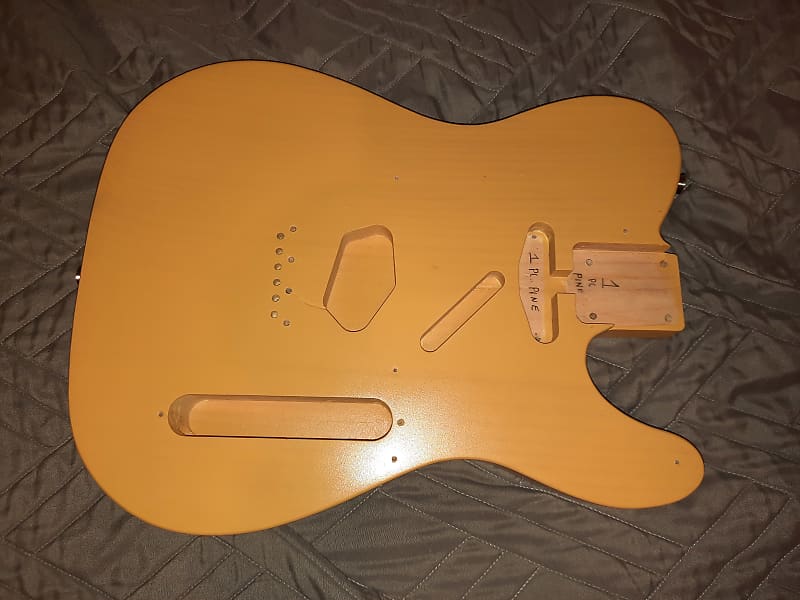 1 Piece Pine Tele/Telecaster Body W/ Satin Butterscotch | Reverb