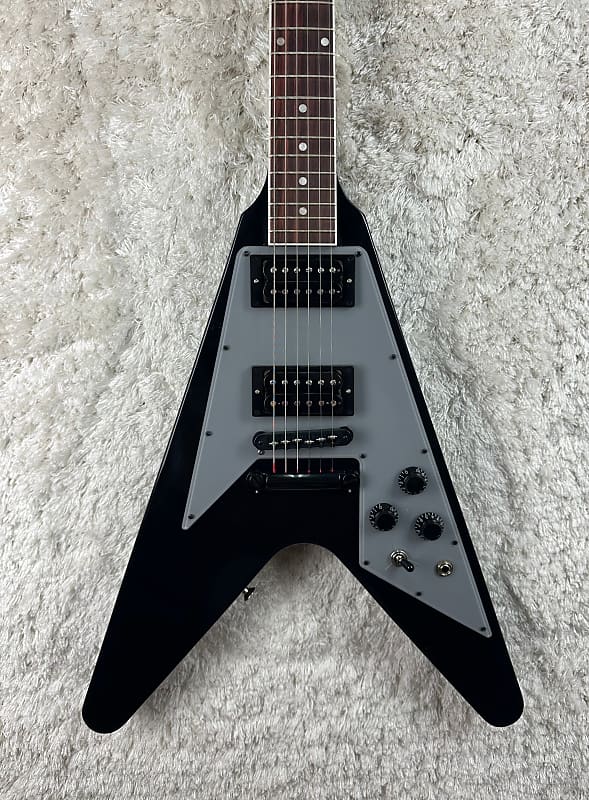 Used Gibson Mod Shop Designer Flying V Black 2021 | Reverb