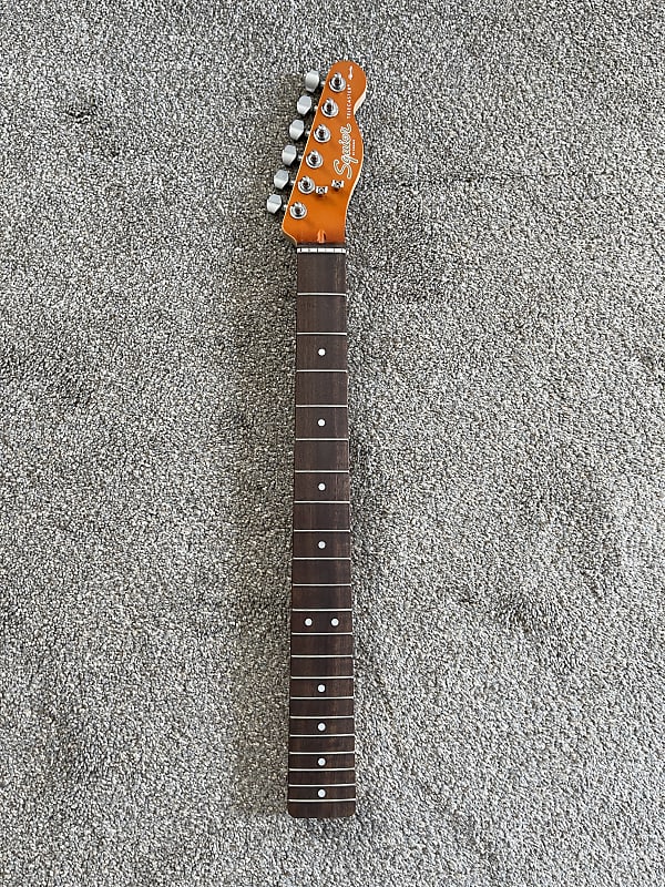 Squier Affinity 2020 Capri Orange Sparkle Neck | Reverb