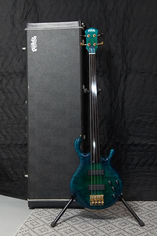 Pedulla 1995 BUZZ (fretless) 4STRS BASS GUITAR OCEAN BLUE | Reverb