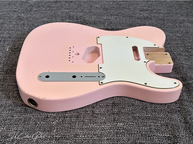 Telecaster Style Aged Shell Pink Nitrocellulose Alder Guitar | Reverb