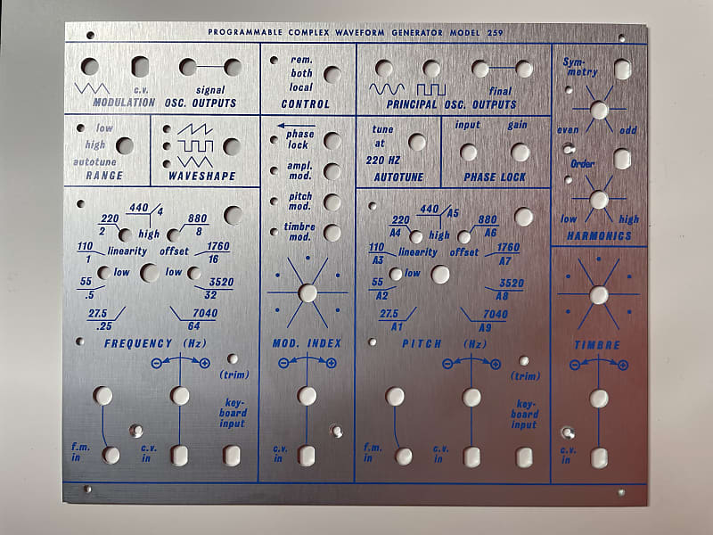 DIY Buchla 259 Complex Waveform Generator Panel | Reverb