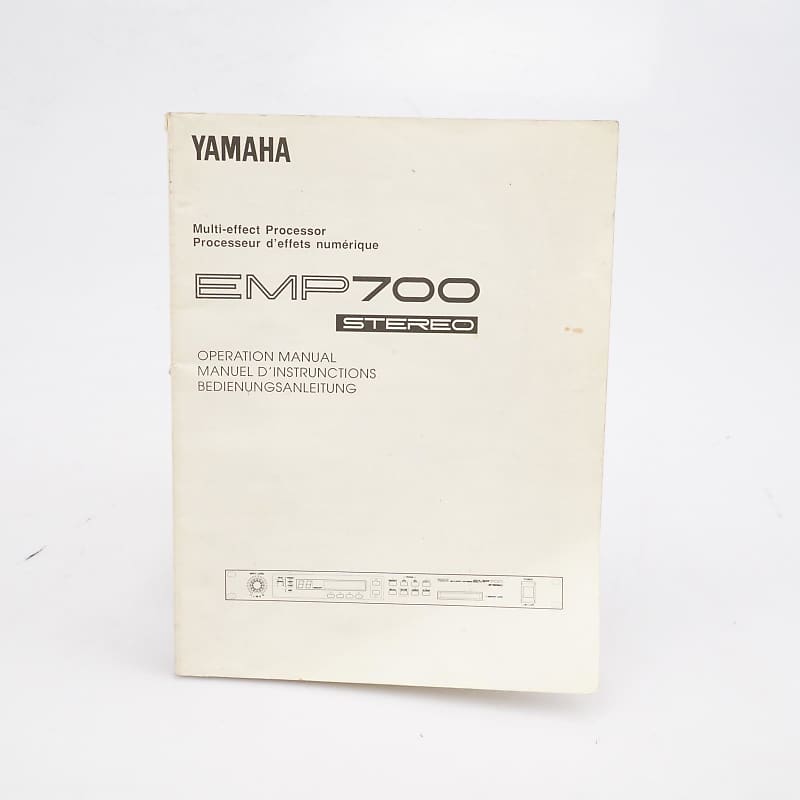 Yamaha EMP700 Stereo Multi-Effect Processor Operation Manual | Reverb