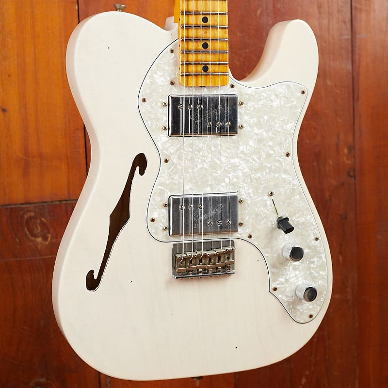 Fender CS LTD 70s Tele Thinline Journeyman Relic Aged White | Reverb