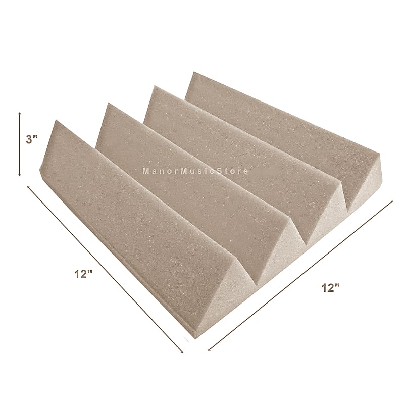 Acoustic Foam 48 Pack Rosy Beige Wedge Soundproofing Tiles | Reverb