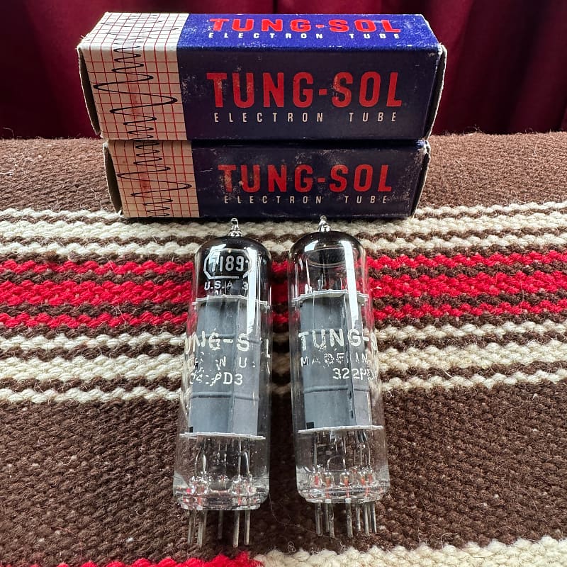 Vintage Tung-Sol 7189 Amplifier Power Tubes Pair Duet | Reverb