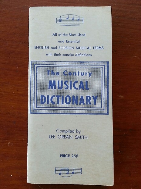 Rare 1935 The Century Musical Dictionary" Pocket | Reverb Deutschland