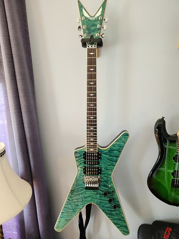 Dean Dean Custom Run 8 ML Switchblade Transparent Blue | Reverb