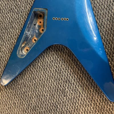 Cort Set Neck Flying V Dark blue Husk Project | Reverb