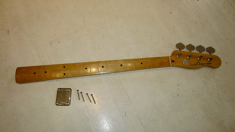 Vintage 1984 Squier Bullet Bass Neck - Frets Removed | Reverb