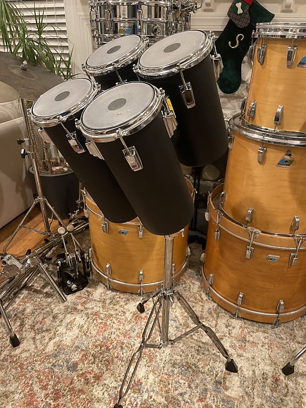 Tama Octoban set of 4 Black with stand Vintage 80s | Reverb