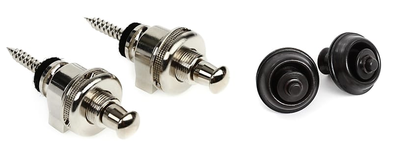 Schaller S-Locks Security Strap Locks - Nickel Bundle with | Reverb