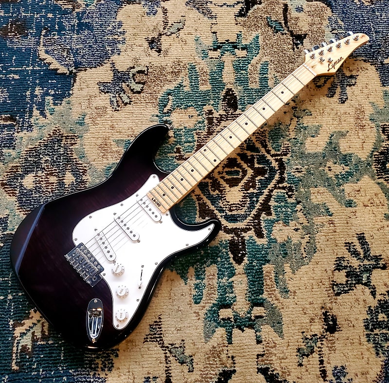 Lyman LS-300 Flametop Trans Purple Haze S-Style Electric | Reverb