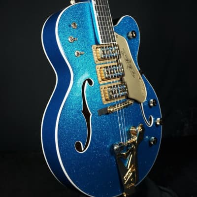 Gretsch USA Custom Shop 6120 Chet Blue Sparkle 3-PU Guitar | Reverb