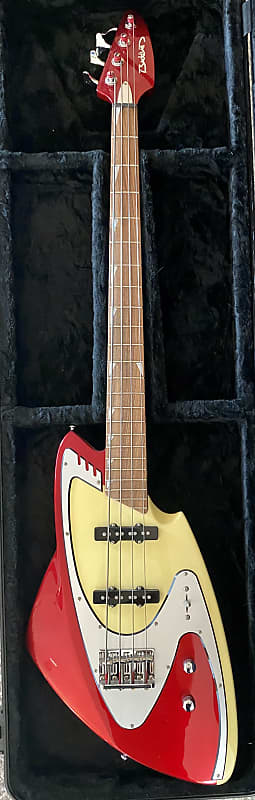 Backlund 100B 4-String Bass Guitar - 2019 Red/Cream - Mint | Reverb