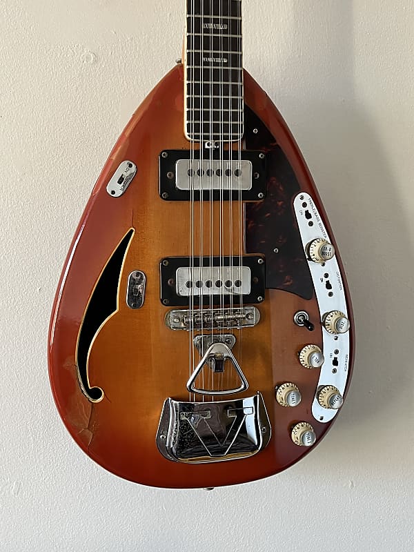 Refretted Vox Starstream XII V270 1967 - Cherry Sunburst | Reverb