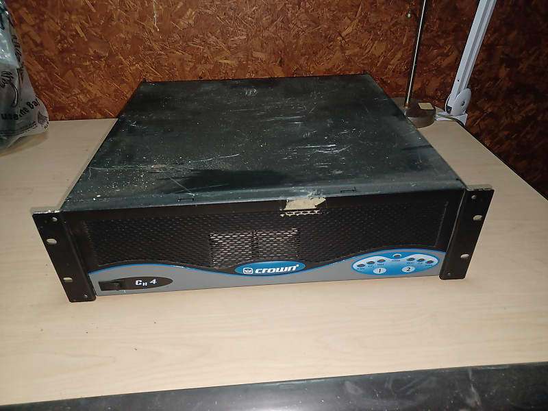 Crown CH4 4-Channel Power Amplifier 2000s - Black with Blue | Reverb