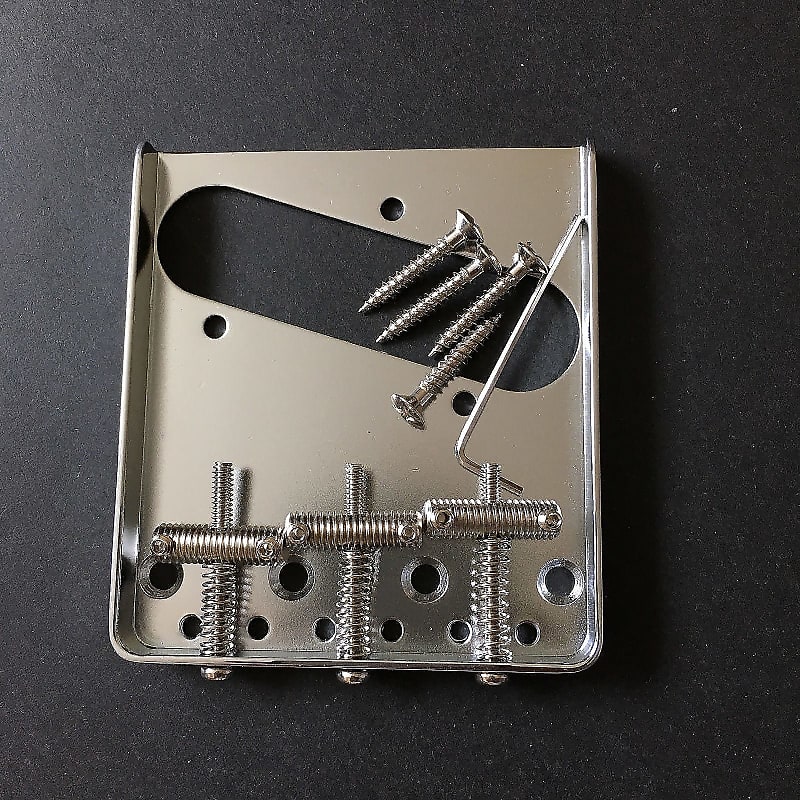 Nickel TL Style Guitar Vintage Bridge Threaded Saddles | Reverb