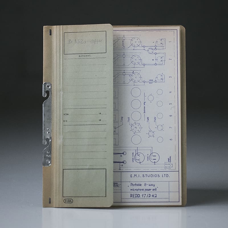 EMI REDD 17 original technical drawing for portable | Reverb Denmark