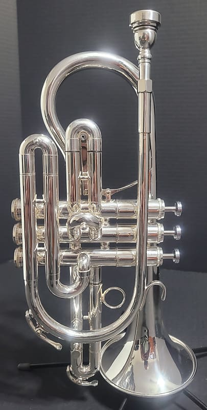 Getzen Eterna PRO Eterna 800S Silver L B Cornet, M/P 's and | Reverb