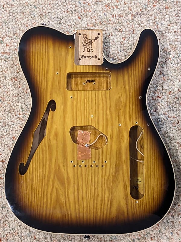 Warmoth Telecaster Body - Black Brown Yellow | Reverb