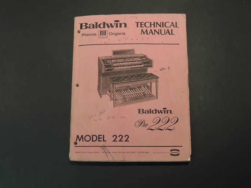 Baldwin Model 222 Technical Manual [Three Wave Music] | Reverb