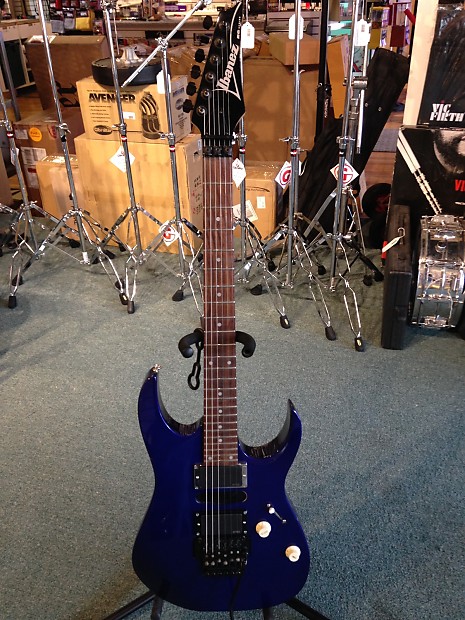 Ibanez RG470 w/active EMG pickups, Floyd Rose, Hard case Blue | Reverb