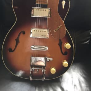 Zim-Gar Vintage Japanese 1960's Hollow body Electric Guitar | Reverb