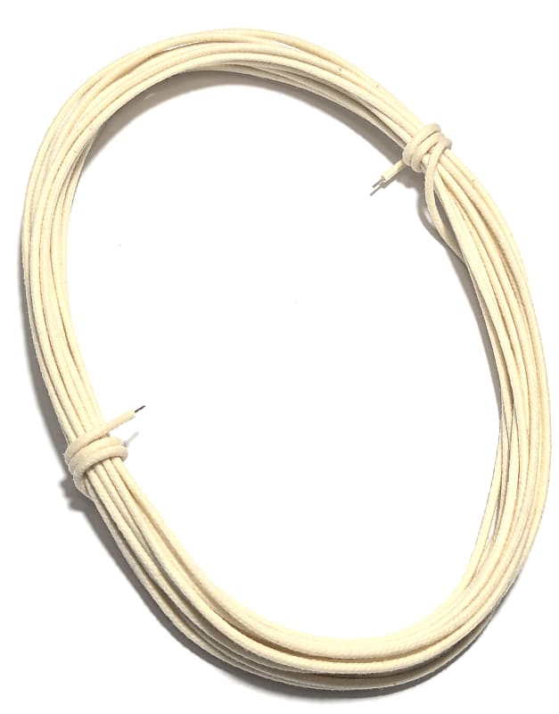 20' of 22 Guage Vintage Cloth Push-Back Stranded Wire WHITE | Reverb
