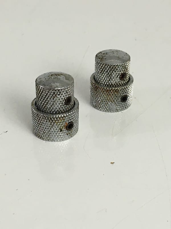 Lightweight Aged Relic Dual Concentric Chrome Tele Knobs Fits | Reverb