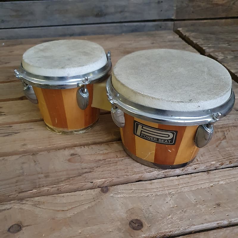 Bongo Set Power Beat Natural BROKEN USED! RKPWB180522 | Reverb