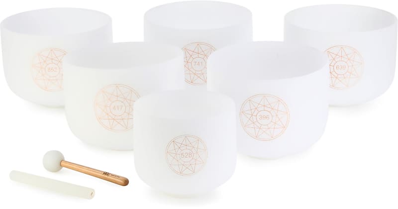 Meinl Sonic Energy 6-piece Solfeggio Crystal Singing Bowl Set | Reverb