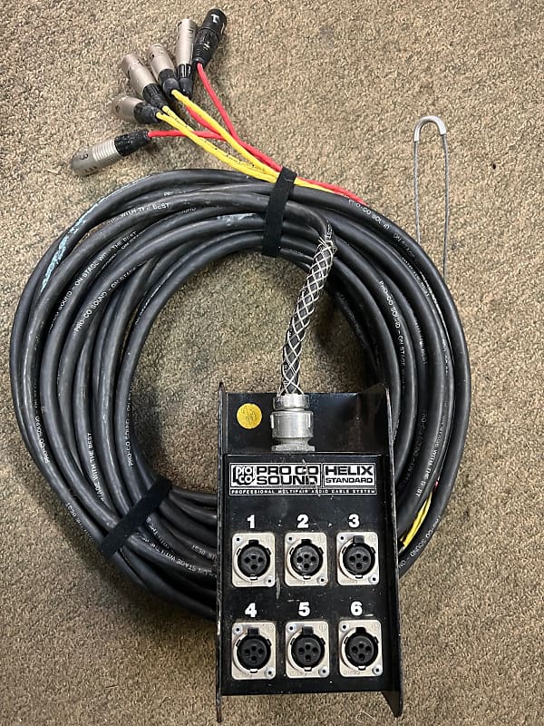 60ft Proco Sound Helix Standard Stage Snake-Black | Reverb