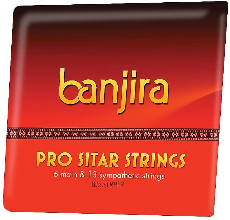 Mid-East BJSSTRPL7 banjira Pro 7-String Sitar String Set - | Reverb